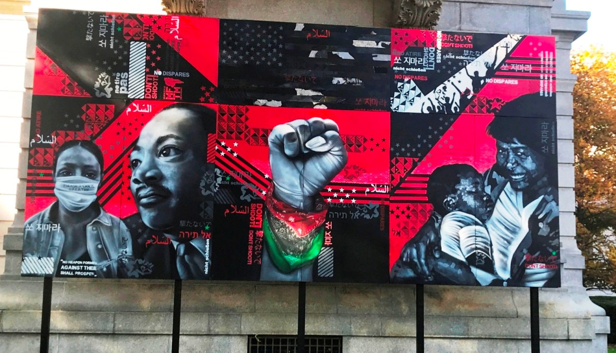 Mural for the Movement Makes Statements in Many Languages with Faces ...